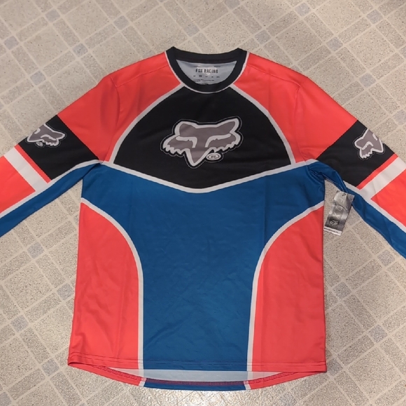Fox | Shirts | Fox Racing Red And Blue Jersey | Poshmark